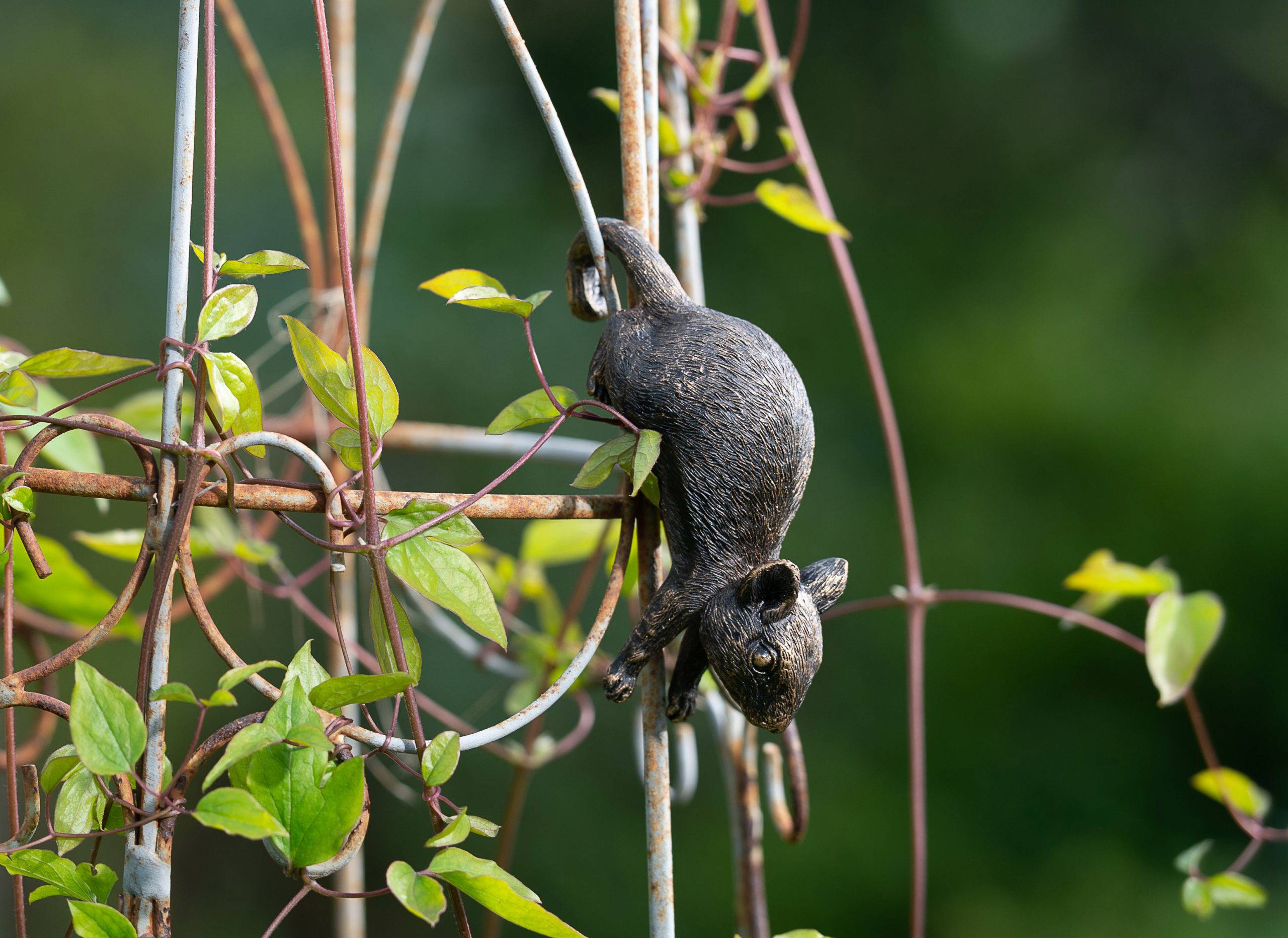 Antique Bronze Coloured Mouse Pot Buddy Plant Pot Hanger – Jardinopia Ltd