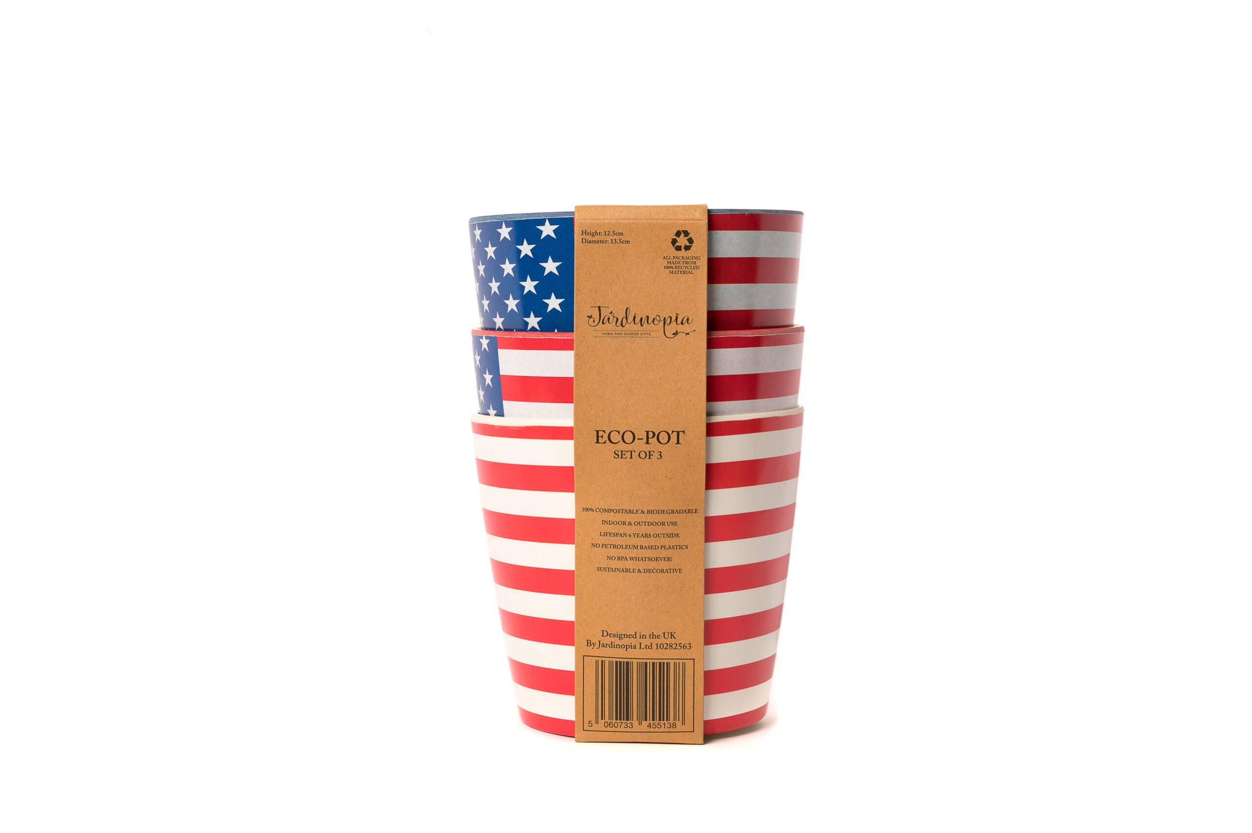 Bamboo Eco-Pot ‘Flags’ collection USA – The flag of the United States ...
