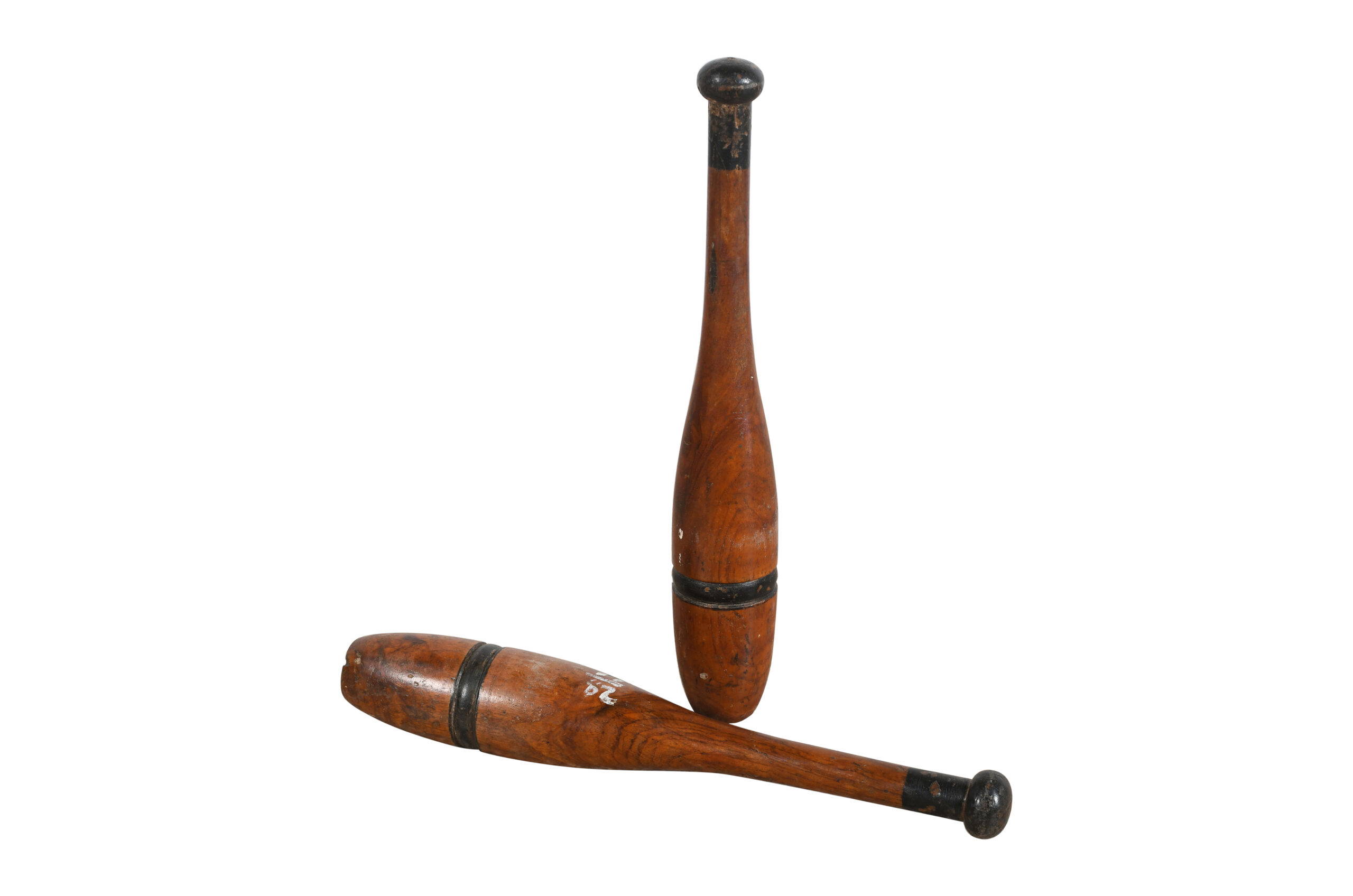 Antique Pair (2) Juggling Pins or Exercise Clubs From India ...