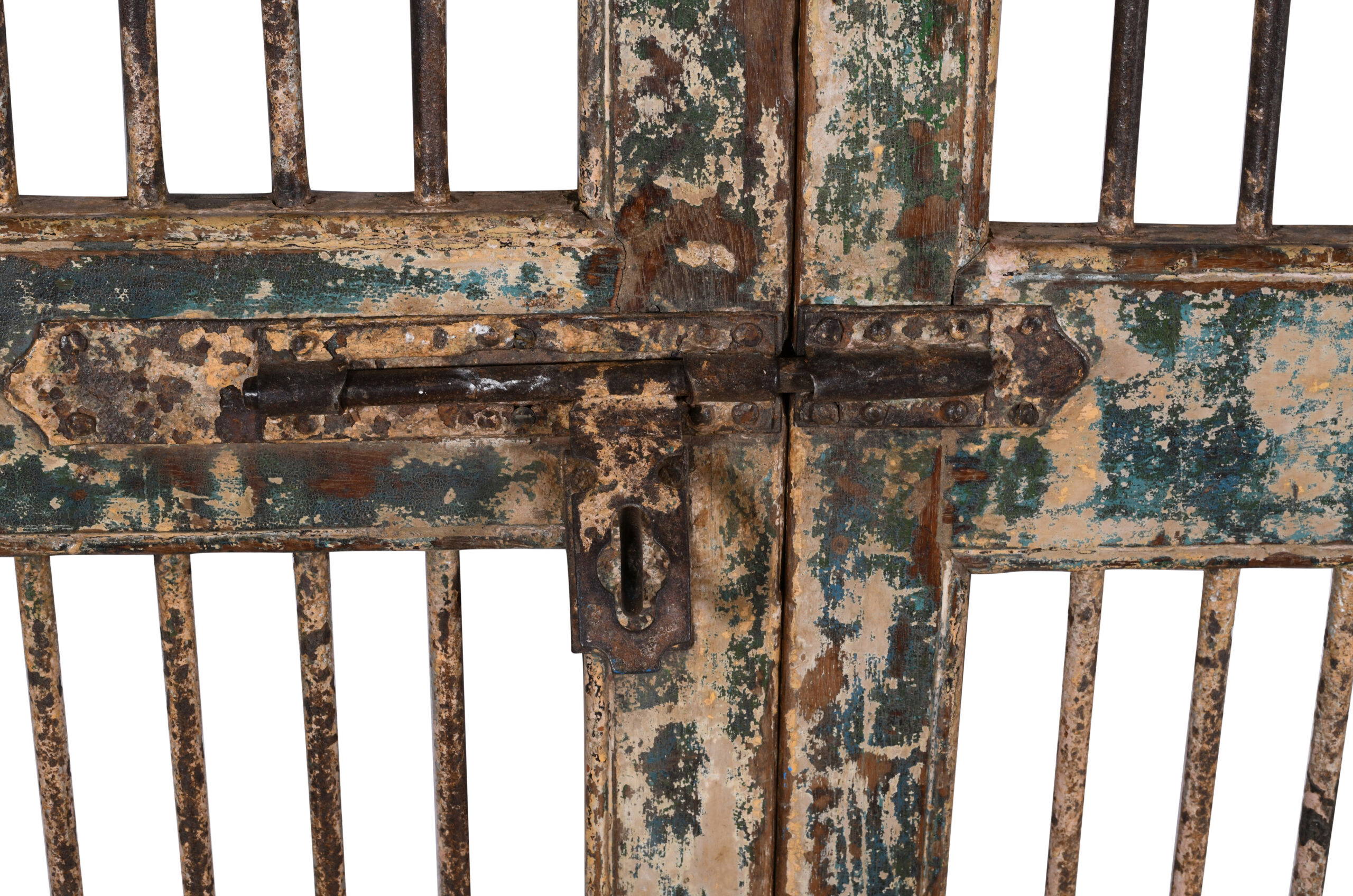 Antique Indian Teak Wood Jali Shutter Door Pair - Jardinopia Ltd